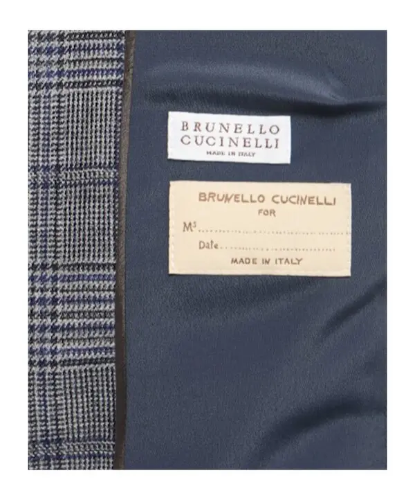 Brunello Cucinelli Prince Of Wales Checked Wool Blazer