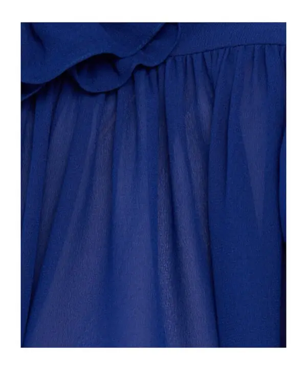 Chloé Silk Blend Georgette Shirt With Ruffled Trim