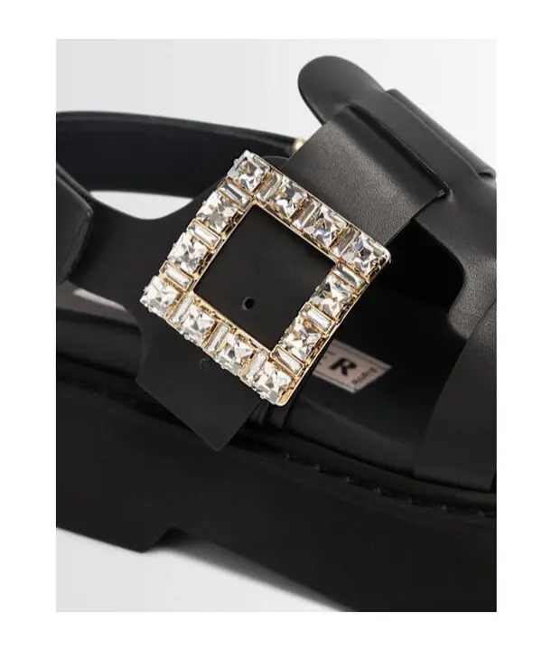ROGER VIVIER Openwork Sandals With Decorative Buckle