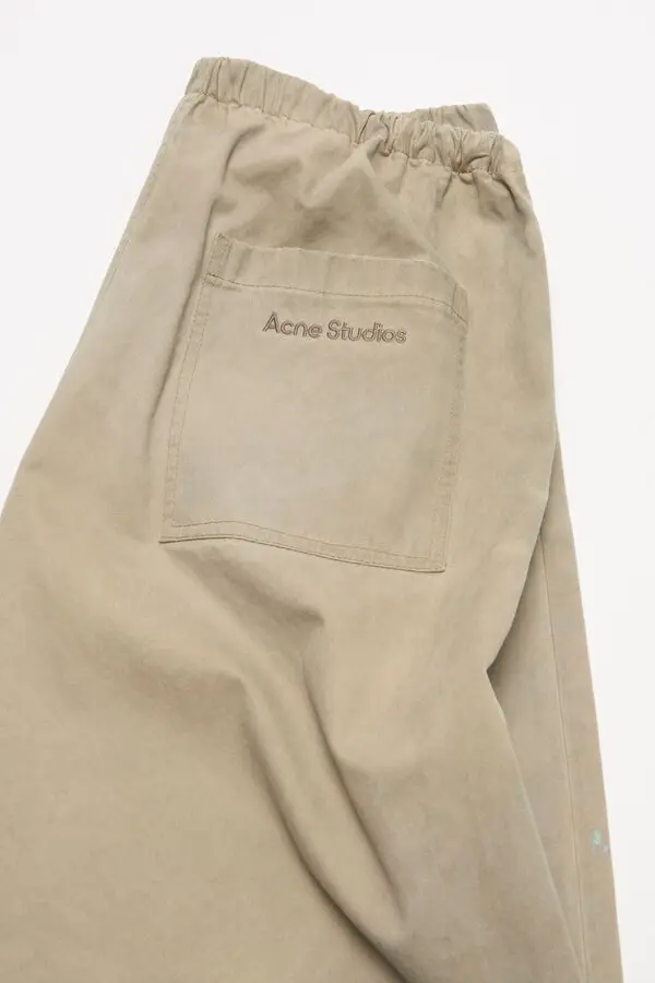 Acne Studios Relaxed Fit Drawstring Pants With Embroidered Logo