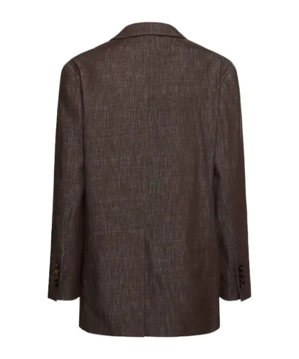 Brunello Cucinelli Cotton Suit-type Blazer With Notched Lapel And Vented Back