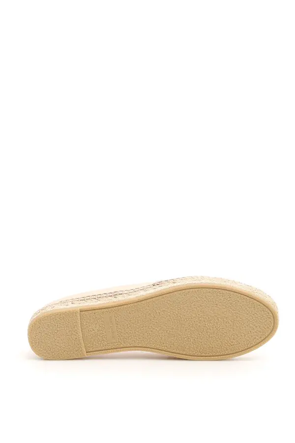 Saint Laurent Metallic Logo Espadrille Flats