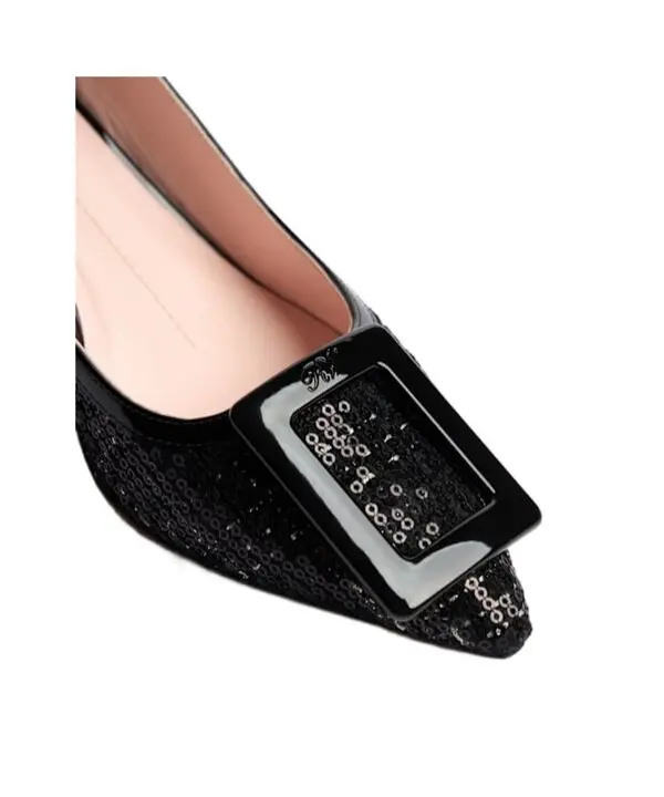 ROGER VIVIER Virgule Pointed-toe Slingback Sandals With Buckle
