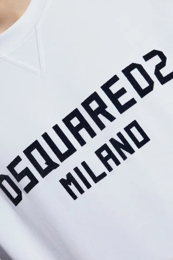 Dsquared2 Velvet Logo Crewneck Sweatshirt