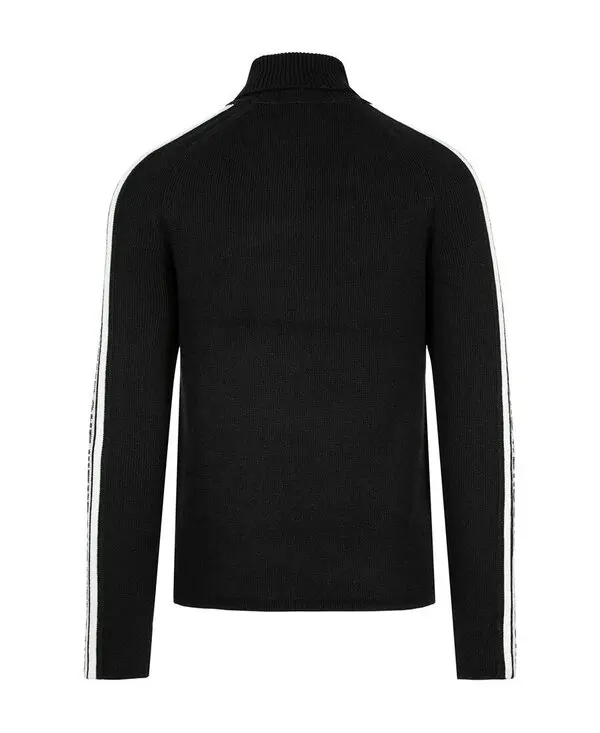 We11Done Ribbed Turtleneck Sweater With Logo Detail