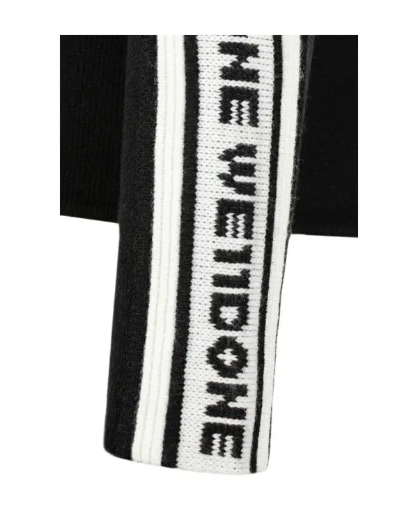 We11Done Ribbed Turtleneck Sweater With Logo Detail