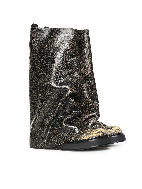 Attico Round Toe Slouch Boots
