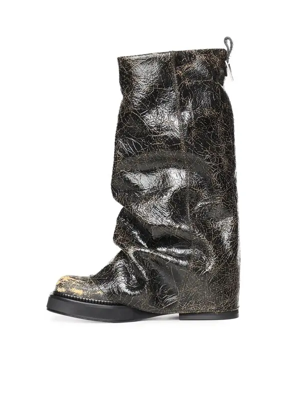 Attico Round Toe Slouch Boots