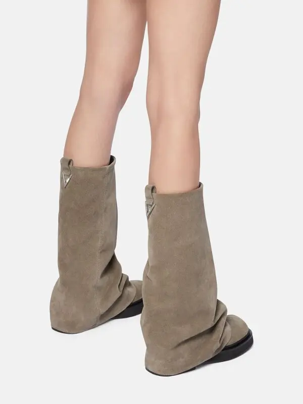 Attico Round Toe Slouch Boots