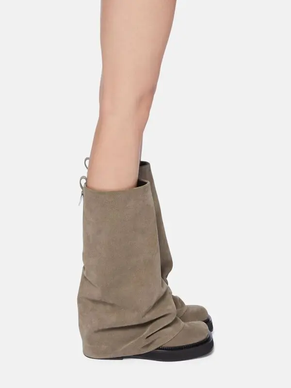 Attico Round Toe Slouch Boots