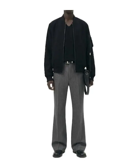 ANN DEMEULEMEESTER Relaxed Wool Blend Bootcut Pants