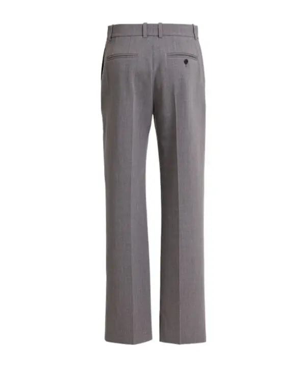 THE ROW Relian Stretch Wool Straight Leg Trousers
