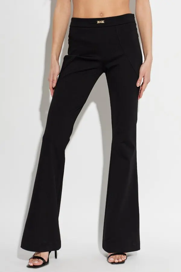Versace Logo Detailed Flared Trousers