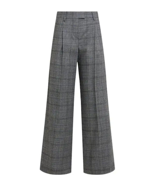Brunello Cucinelli Prince Of Wales Wool Trousers