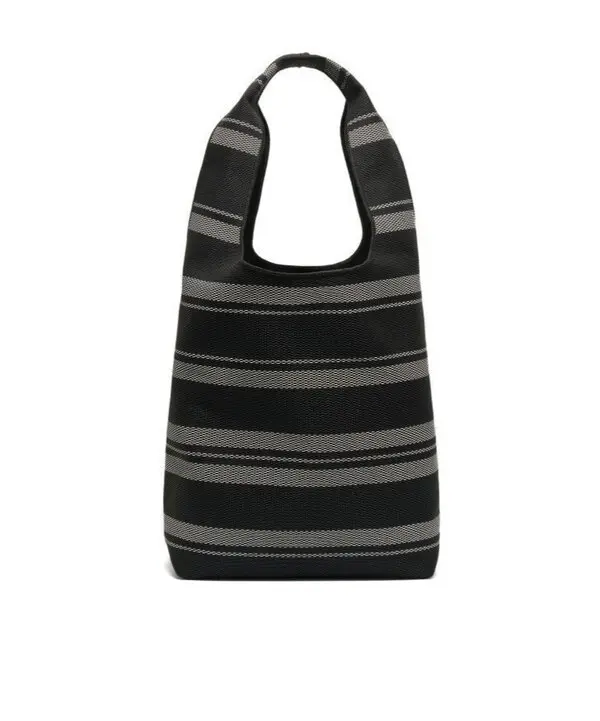 FERRAGAMO Striped Tote Bag With Top Handle