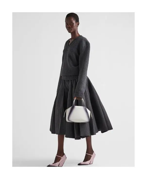 Prada Small Brushed Leather Handbag With Gradient Effect