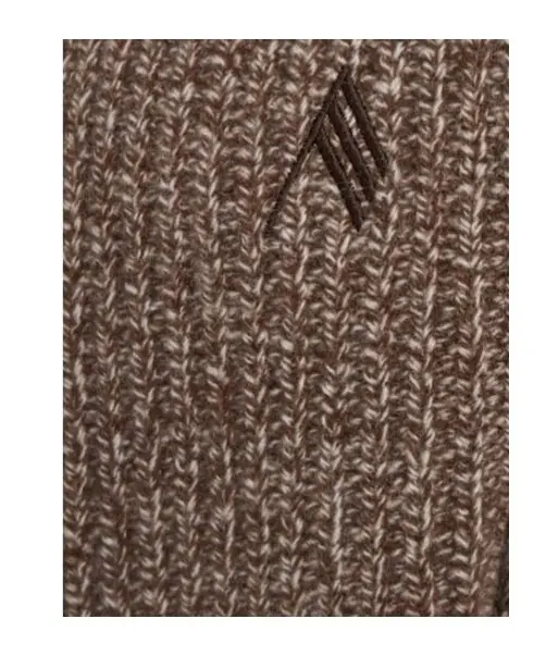 Attico Knit Zip Cardigan With Ribbed Trim