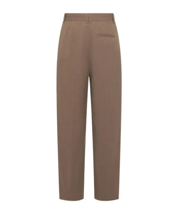 THE ROW Alfidis Cotton Gabardine Straight Pants - Brown