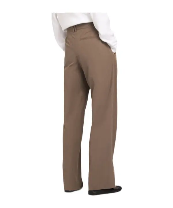 THE ROW Alfidis Cotton Gabardine Straight Pants - Brown