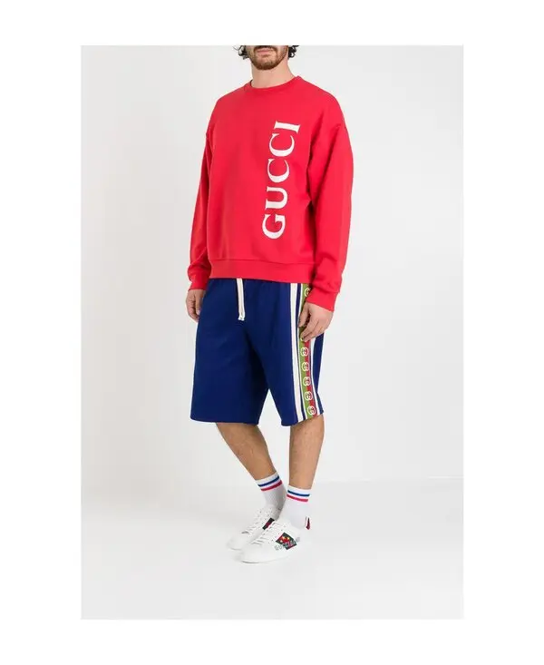 Gucci Logo Print Crewneck Sweatshirt