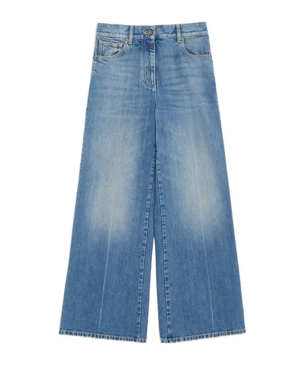 Valentino Garavani Button Detailed Flared Jeans