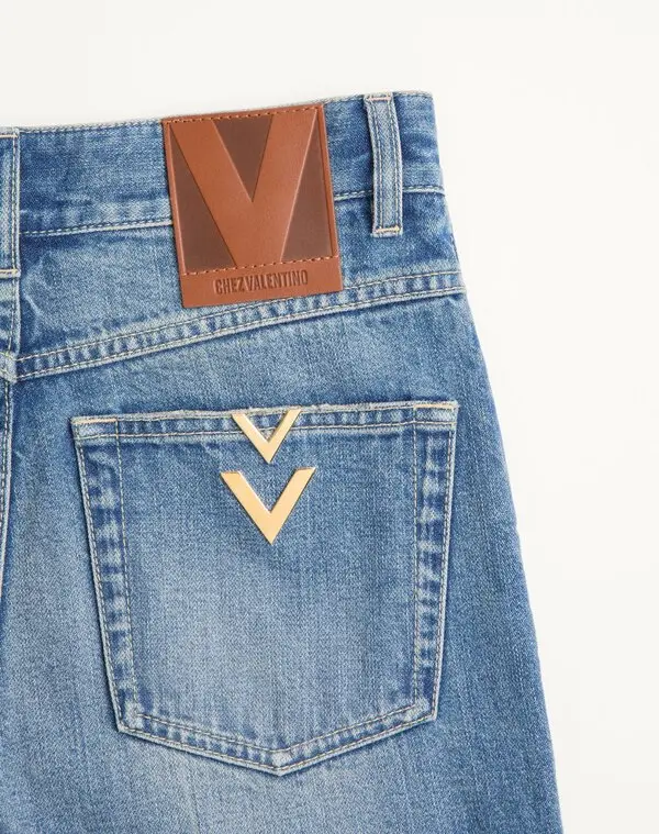 Valentino Garavani Button Detailed Flared Jeans