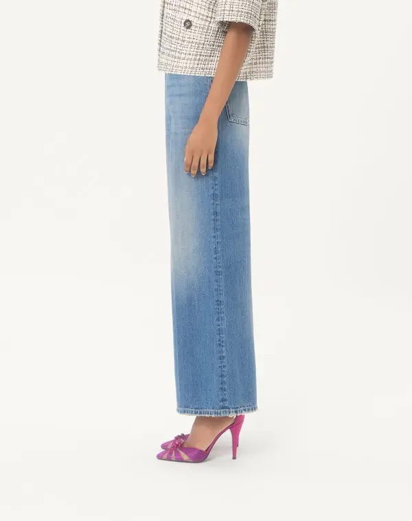 Valentino Garavani Button Detailed Flared Jeans