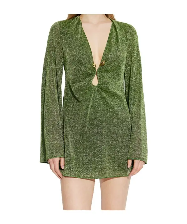 Oseree Lurex Cut-out Mini Dress