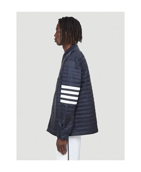 Thom Browne Quilted Jacket With Contrasting Stripes