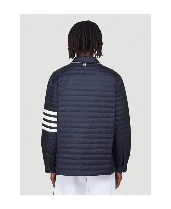 Thom Browne Quilted Jacket With Contrasting Stripes