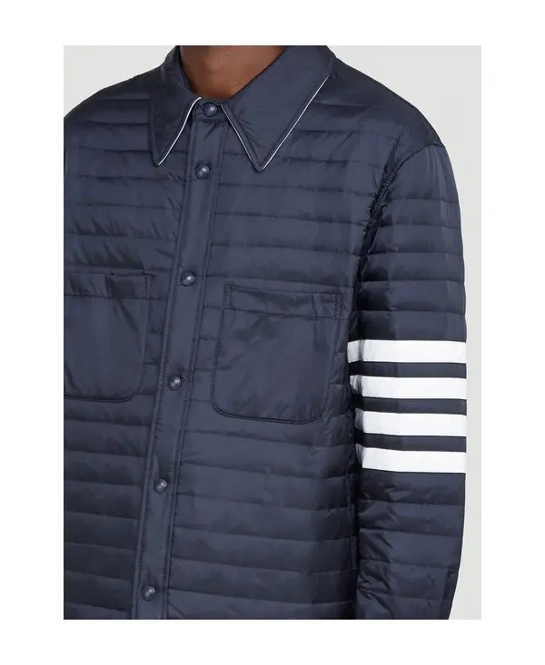 Thom Browne Quilted Jacket With Contrasting Stripes