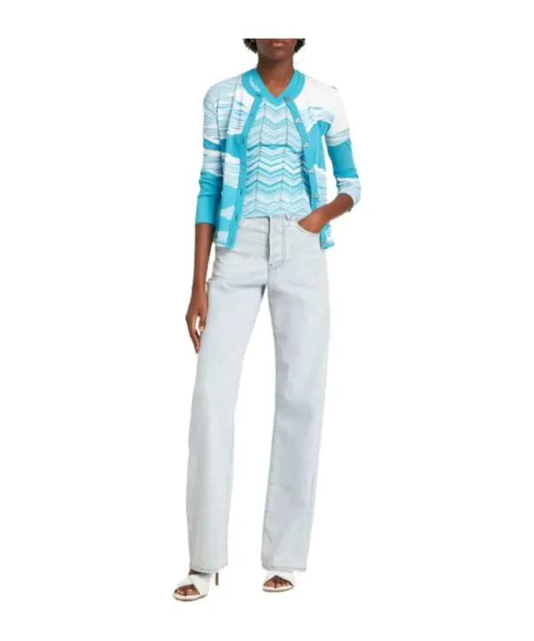 Missoni Space Dyed Intarsia Knit Cardigan