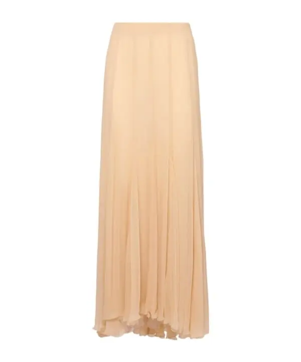 Chloé Silk Mousseline Maxi Skirt