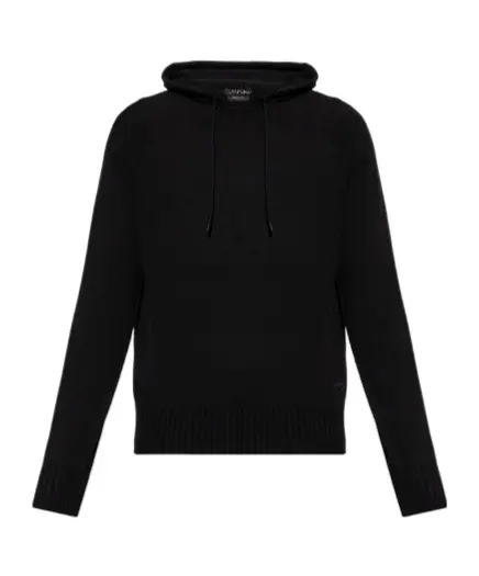 TOM FORD Logo Embroidered Ribbed Hoodie