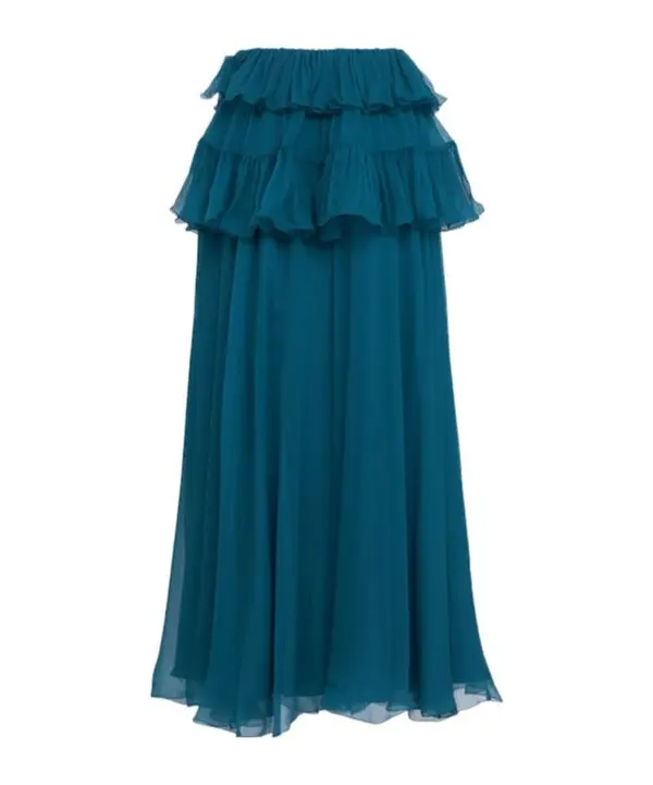Chloé Silk Mousseline Maxi Skirt