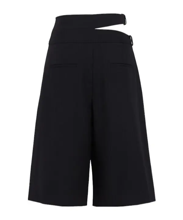 Chloé Wool Gabardine Shorts - Black