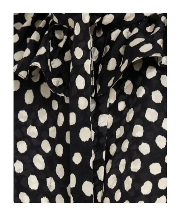 Chloé Dot Print Silk Jacquard Shirt