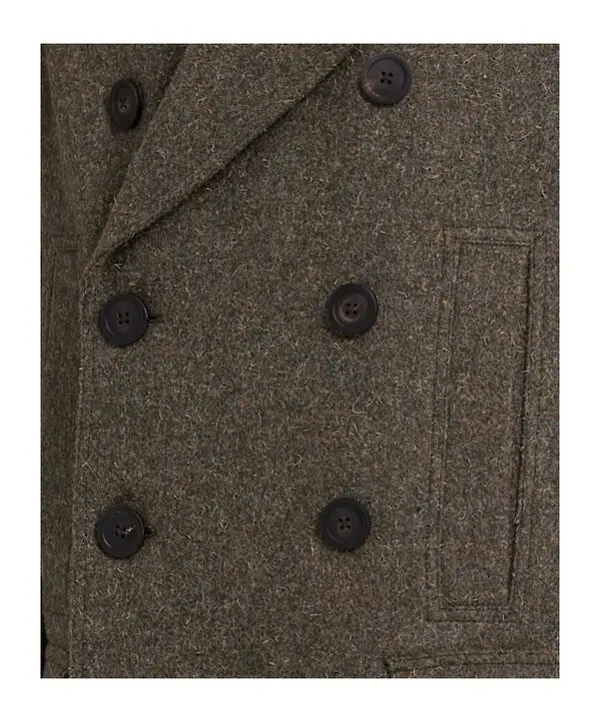 Rick Owens Officer Wool Long Coat