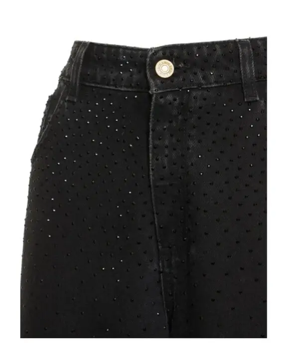 Blumarine Embellished Wide Leg Jeans