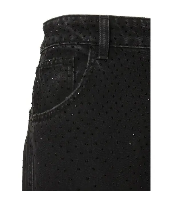 Blumarine Embellished Wide Leg Jeans