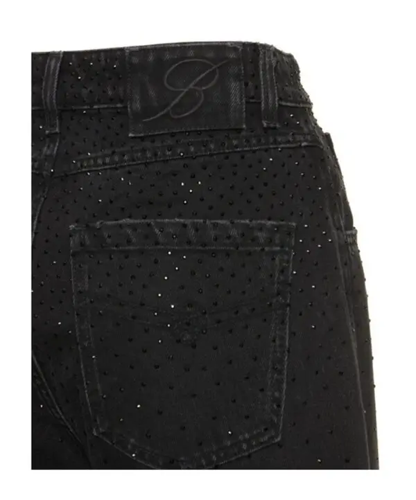 Blumarine Embellished Wide Leg Jeans