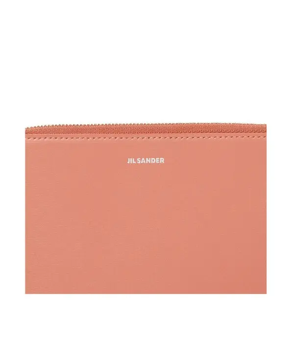 JIL SANDER Leather Zipper Clutch