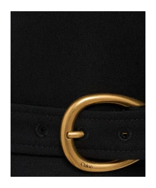 Chloé Grain De Poudre Crop Blazer With Belt