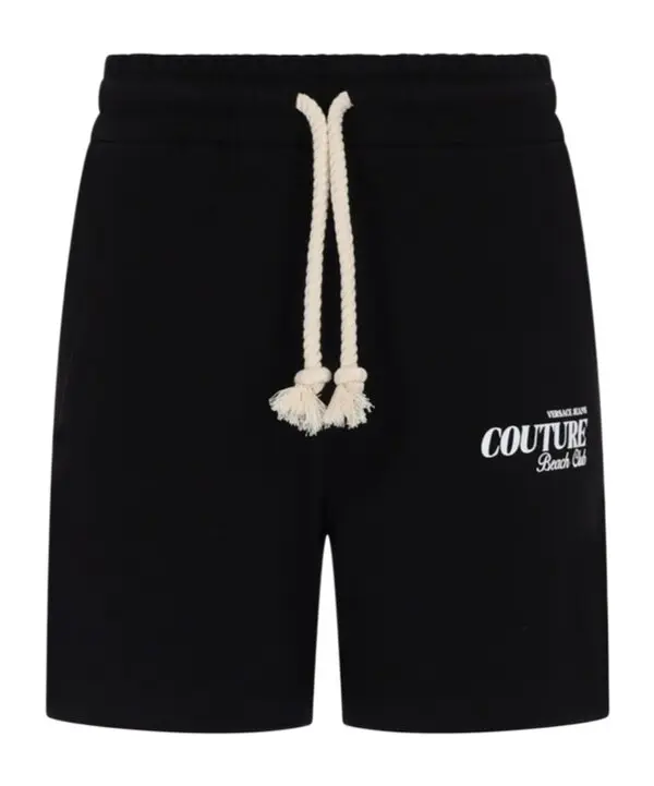 Versace Drawstring Logo Shorts - Black