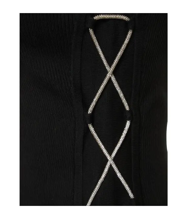 Giuseppe Di Morabito Knit Bandeau With Lace-up Detail