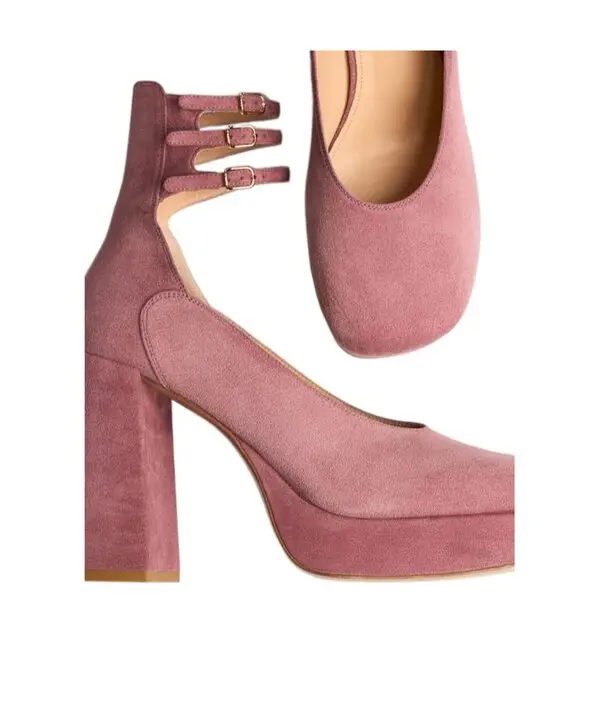 Chloé 110mm Loti Suede Platform Pumps
