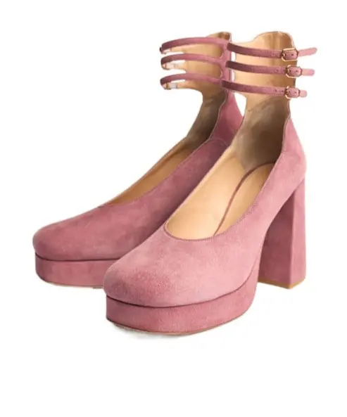 Chloé 110mm Loti Suede Platform Pumps