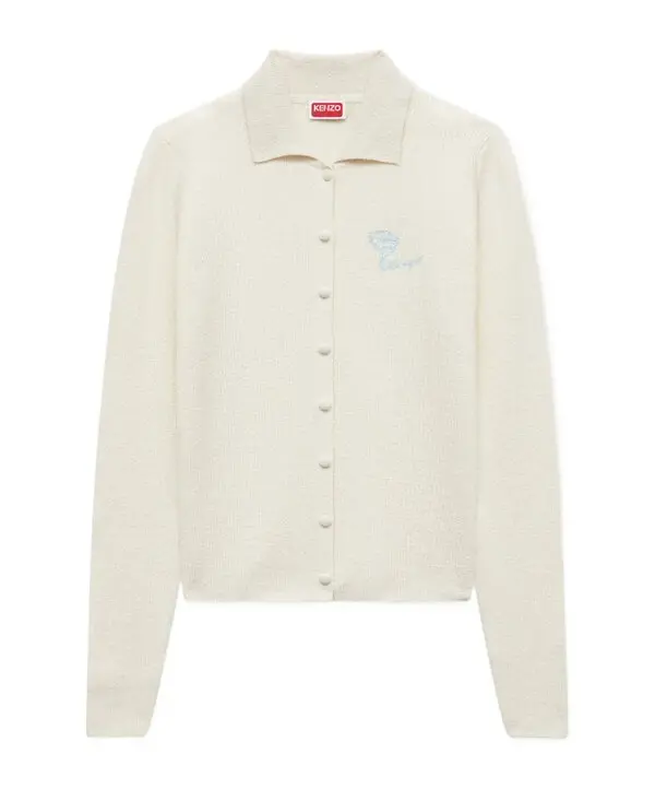 Kenzo Logo Collared Cardigan