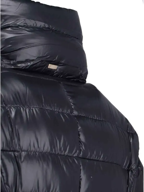 Herno High Neck Long Sleeve Zip Up Down Coat