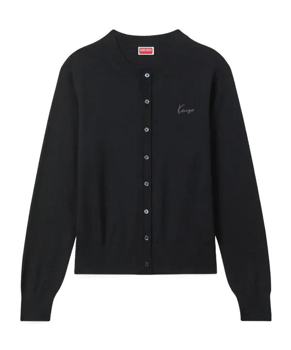 Kenzo Signature Embroidered Button-up Cardigan